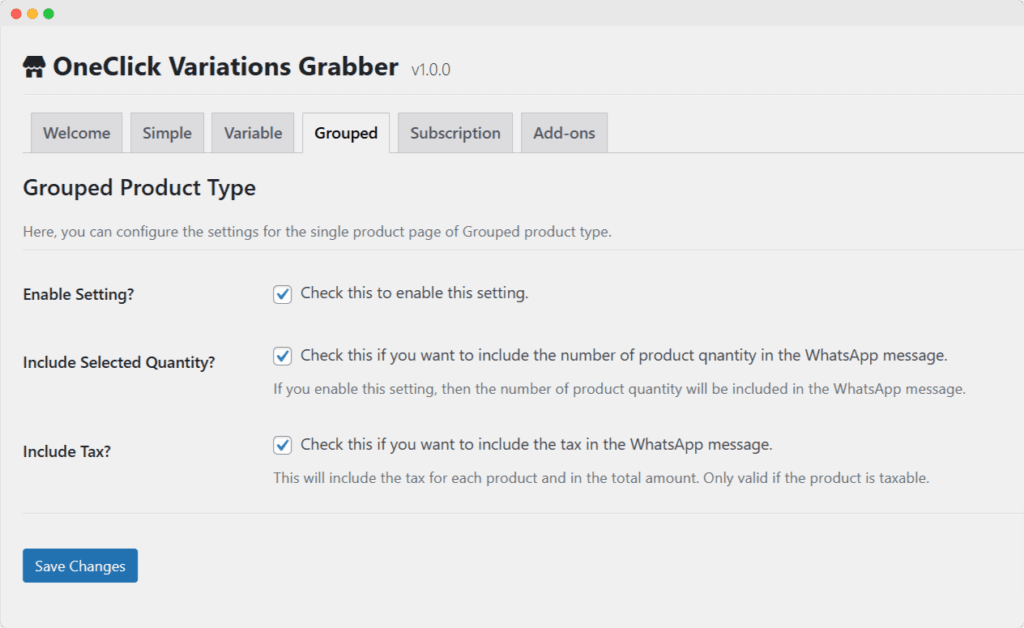 OneClick Variations Grabber | Online Store Kit